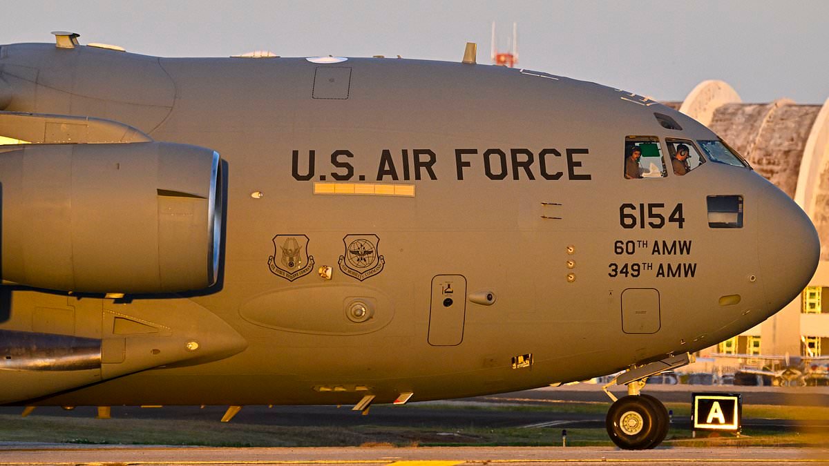 US military builds up aircraft at bases in Britain as fleet of C-17 ...