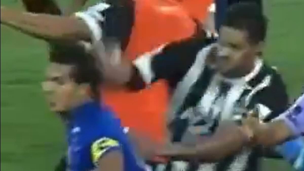 Shameful football brawl sees TWENTY-THREE players sent off - including ...